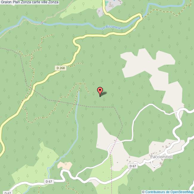 Plan Zonza carte ville Zonza