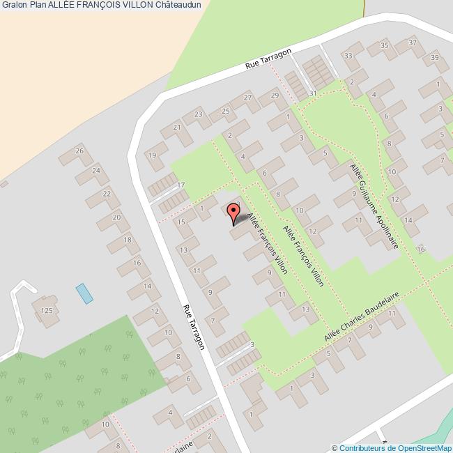 Allée FRANÇOIS VILLON Châteaudun