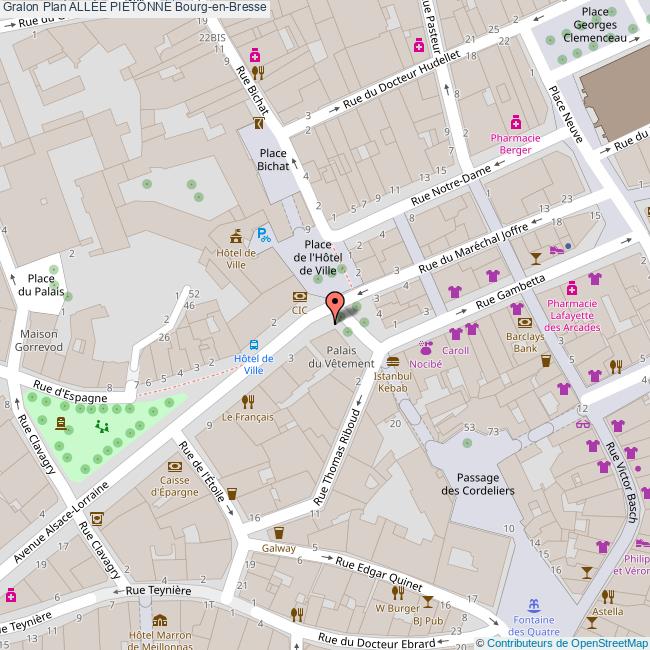 Allée PIÉTONNE Bourg-en-Bresse