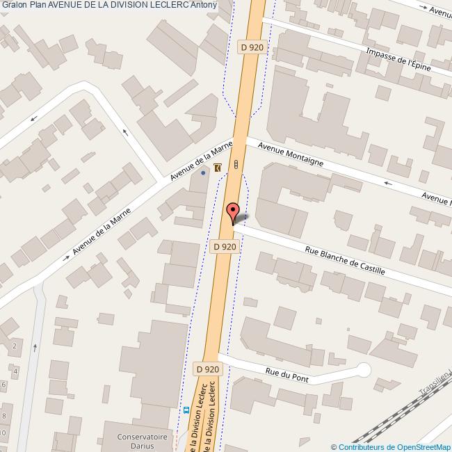 Avenue de la DIVISION LECLERC Antony