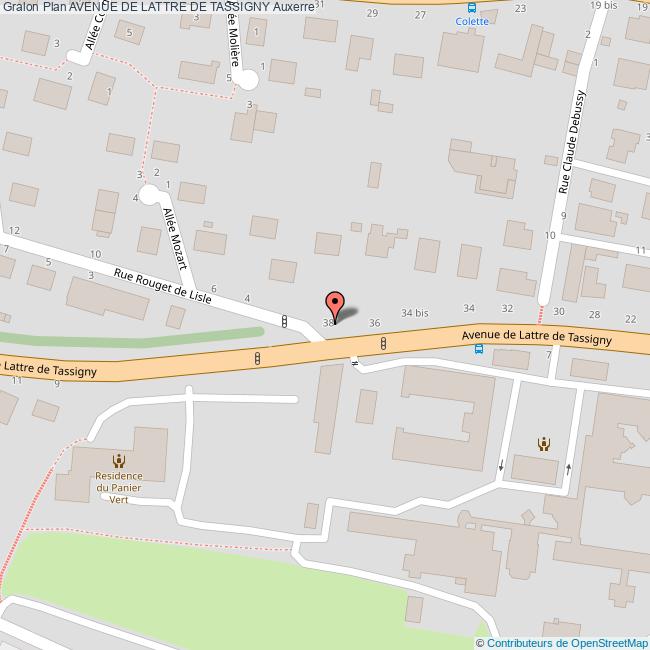 Avenue DE LATTRE DE TASSIGNY Auxerre