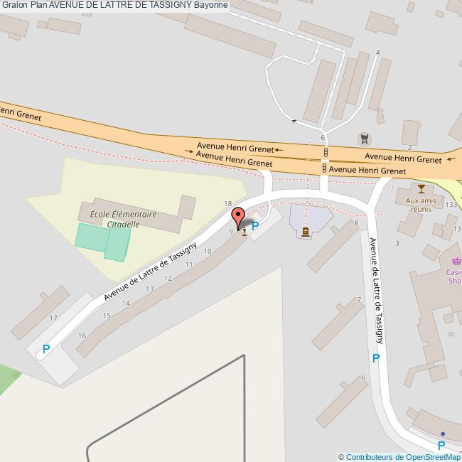 Avenue de LATTRE DE TASSIGNY Bayonne