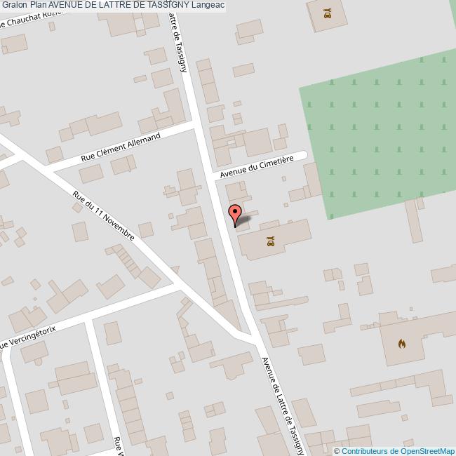 Avenue de LATTRE DE TASSIGNY Langeac