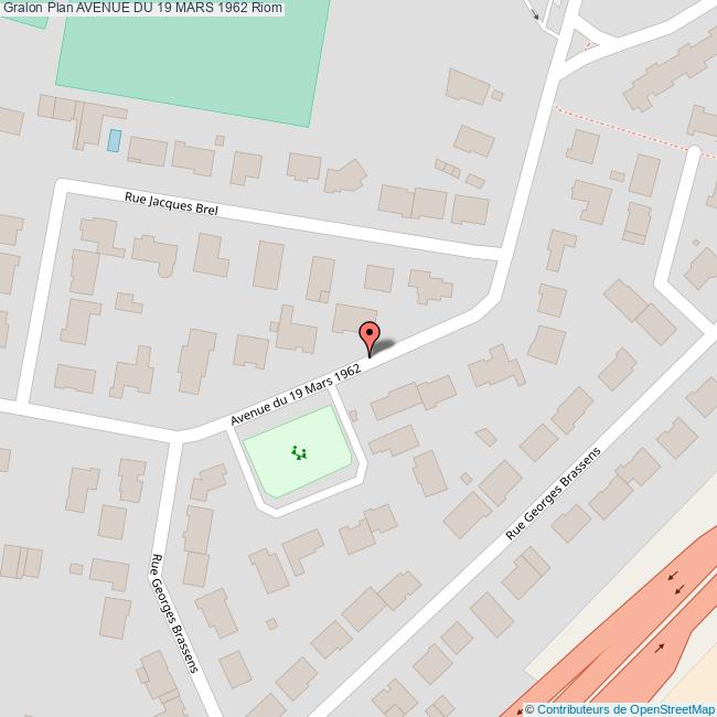 Avenue du 19 MARS 1962 Riom