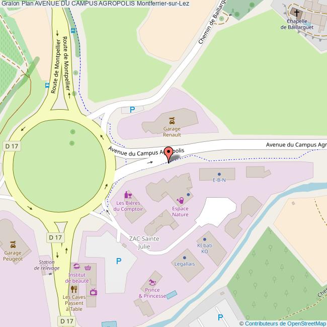 Avenue du CAMPUS AGROPOLIS Montferrier-sur-Lez