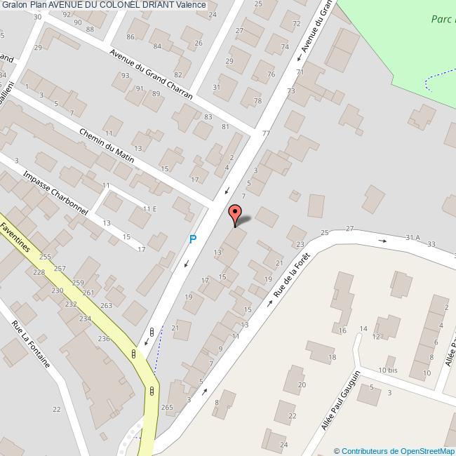 Avenue du COLONEL DRIANT Valence