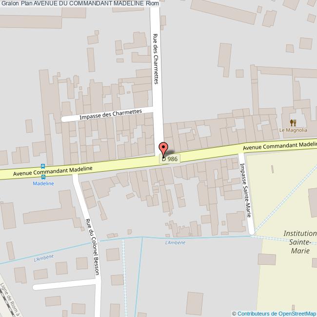 Avenue du COMMANDANT MADELINE Riom