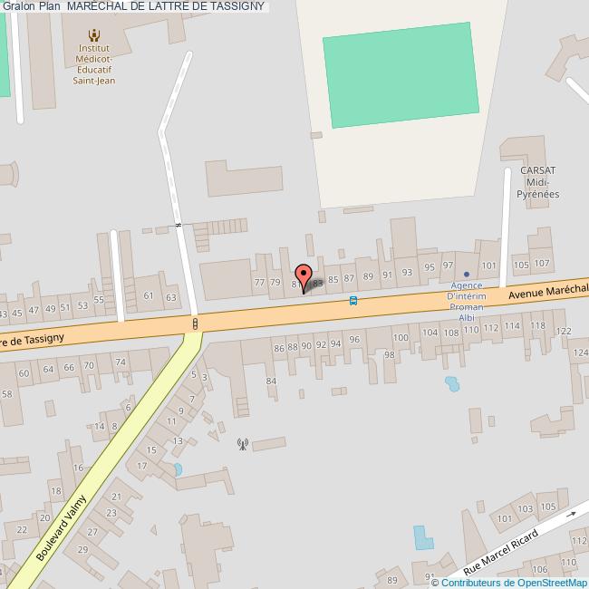 Avenue du MARÉCHAL DE LATTRE DE TASSIGNY Albi