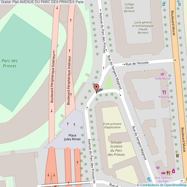 Avenue du PARC DES PRINCES Paris