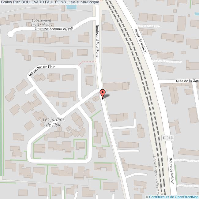 Boulevard PAUL PONS L'Isle-sur-la-Sorgue