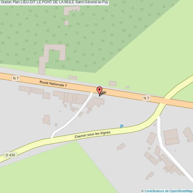 Lieu-dit LE PONT DE LA MULE Saint-Gérand-le-Puy