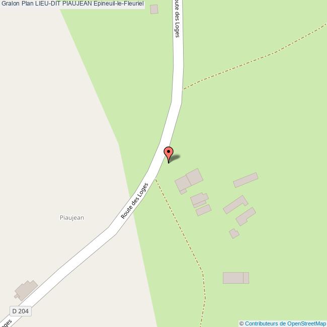 Lieu-dit PIAUJEAN Epineuil-le-Fleuriel