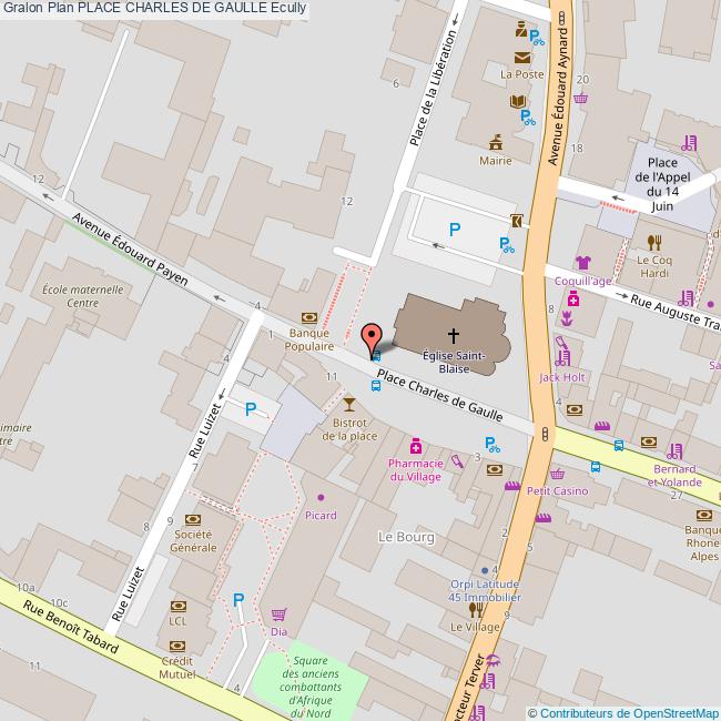 Place CHARLES DE GAULLE Ecully