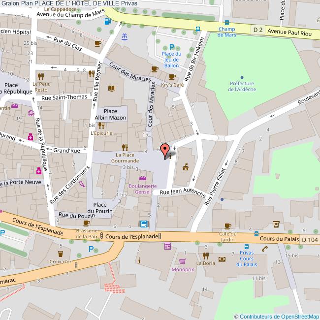 Place de l' HÔTEL DE VILLE Privas