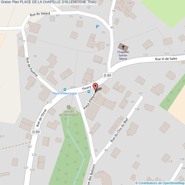 Place de la CHAPELLE D'ALLEMOGNE Thoiry