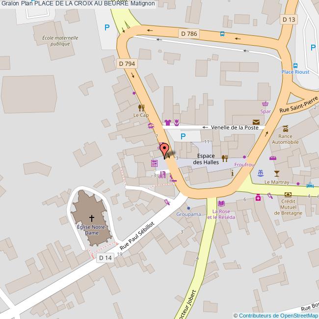 Place de la CROIX AU BEURRE Matignon