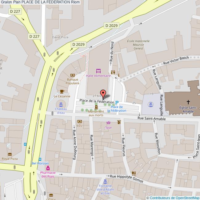 Place de la FÉDÉRATION Riom