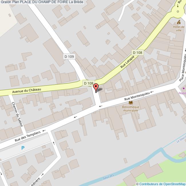 Place du CHAMP DE FOIRE La Brède