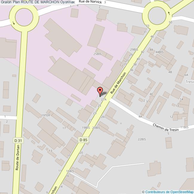 Route de MARCHON Oyonnax