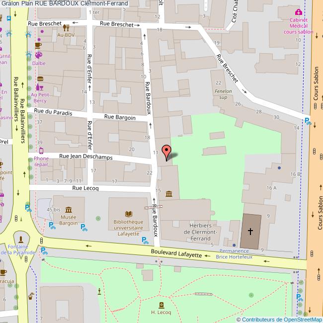 Rue BARDOUX Clermont-Ferrand