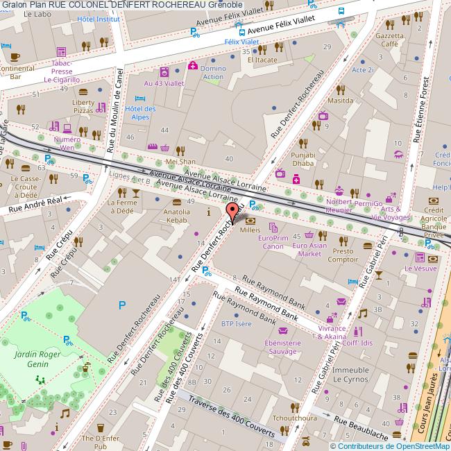 Rue COLONEL DENFERT ROCHEREAU Grenoble