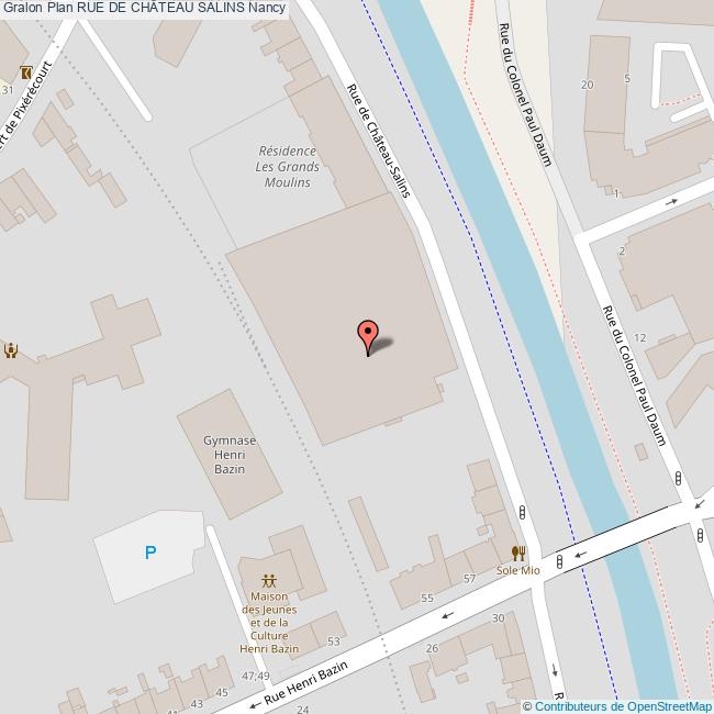 Rue de CHÂTEAU SALINS Nancy