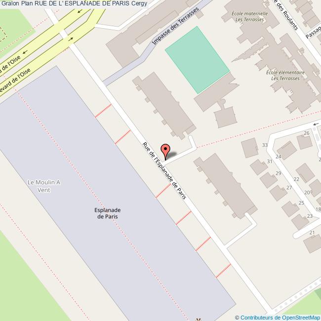 Rue de l' ESPLANADE DE PARIS Cergy