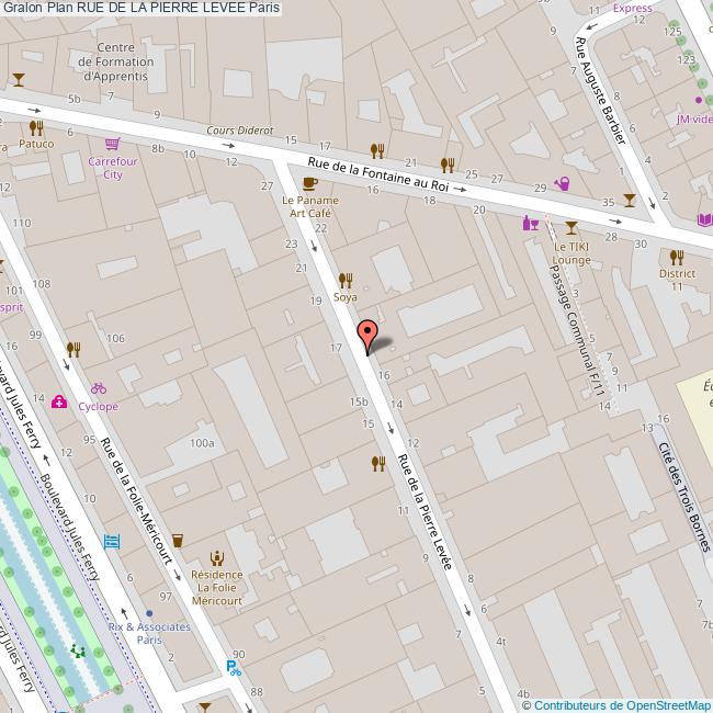 Rue de la PIERRE LEVEE Paris