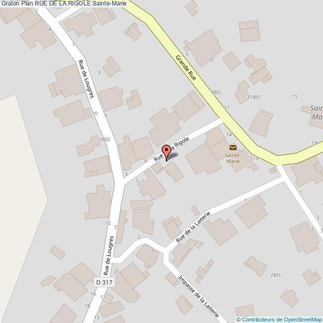 Rue de la RIGOLE Sainte-Marie
