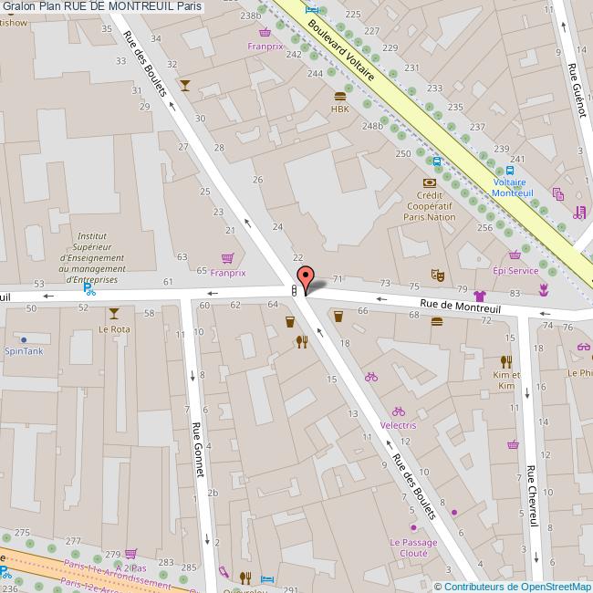 Rue de MONTREUIL Paris