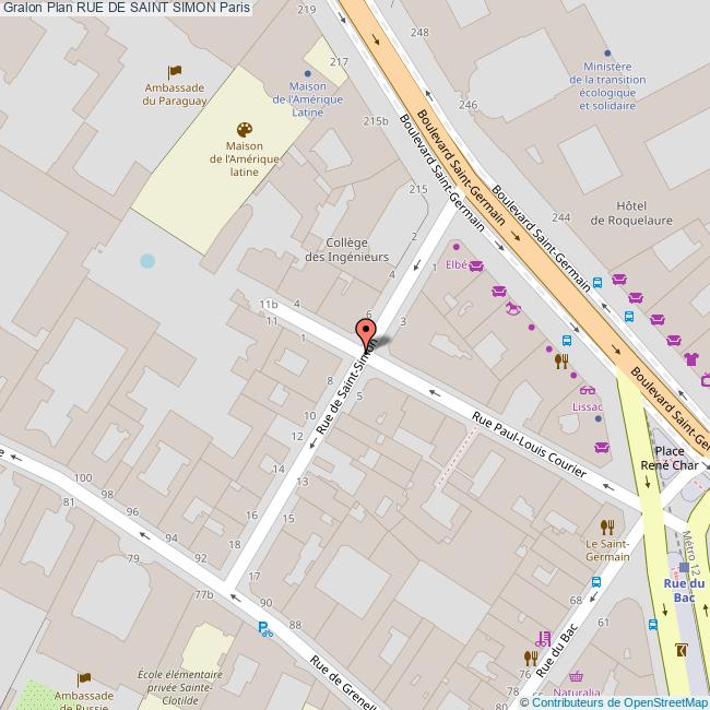 Rue de SAINT SIMON Paris