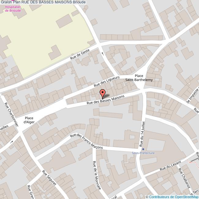 Rue des BASSES MAISONS Brioude