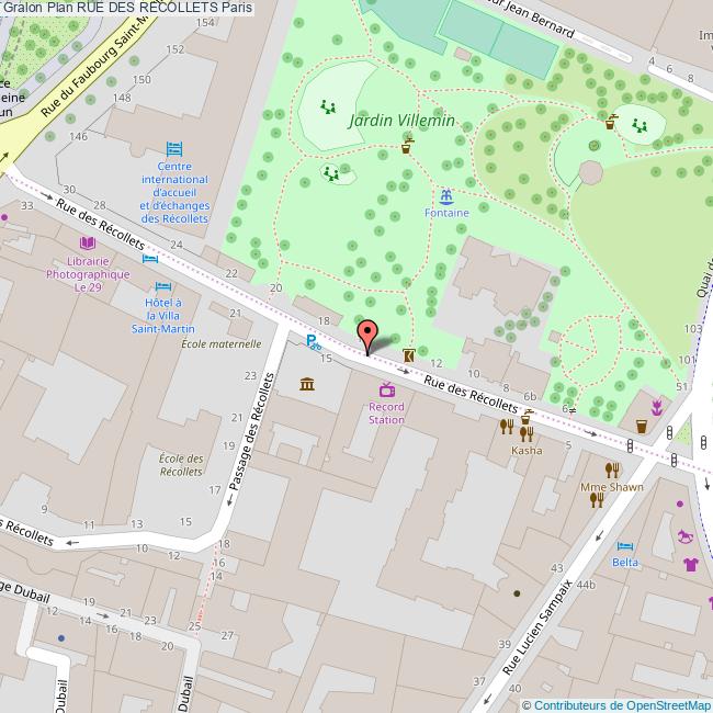 Rue des RECOLLETS Paris