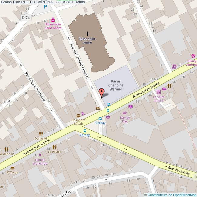 Rue du CARDINAL GOUSSET Reims