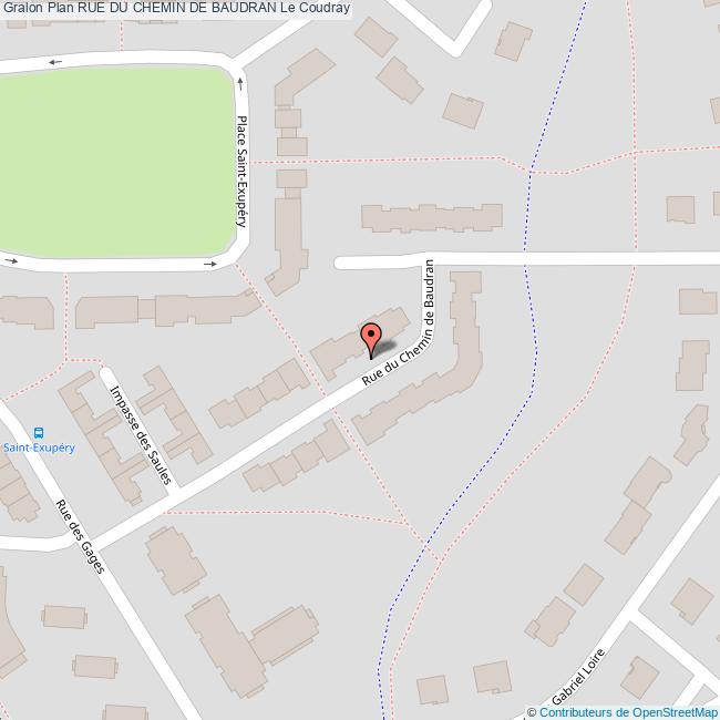 Rue du CHEMIN DE BAUDRAN Le Coudray