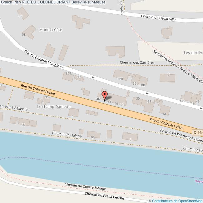 Rue du COLONEL DRIANT Belleville-sur-Meuse