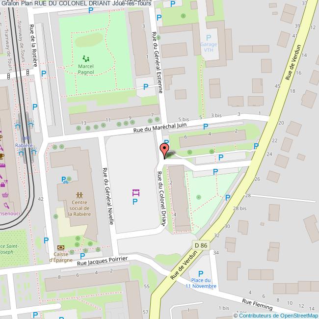 Rue du COLONEL DRIANT Joué-les-Tours