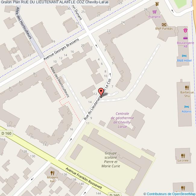 Rue du LIEUTENANT ALAIN LE COZ Chevilly-Larue