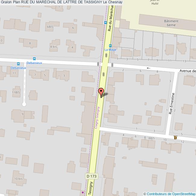 Rue du MARÉCHAL DE LATTRE DE TASSIGNY Le Chesnay