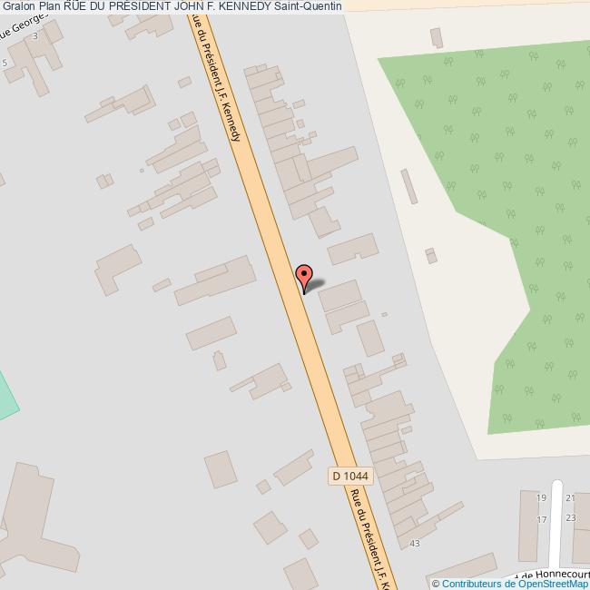 Rue du PRÉSIDENT JOHN F. KENNEDY Saint-Quentin