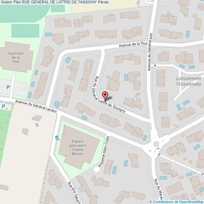 Rue GÉNÉRAL DE LATTRE DE TASSIGNY Pérols