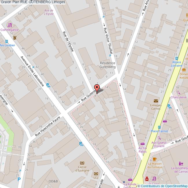 Rue GUTENBERG Limoges