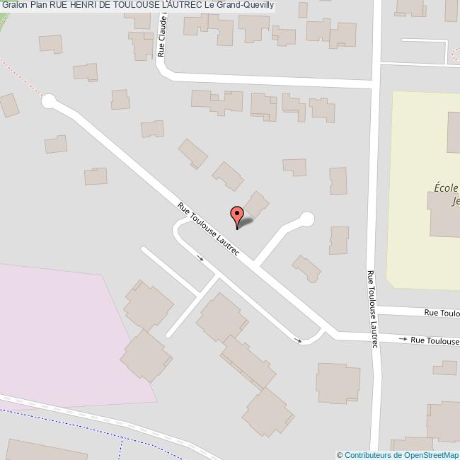 Rue HENRI DE TOULOUSE LAUTREC Le Grand-Quevilly