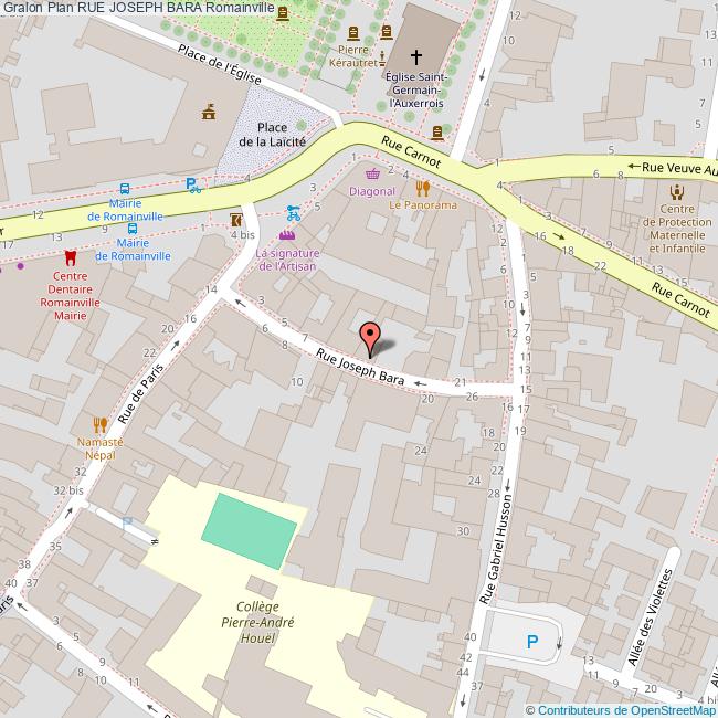 Rue JOSEPH BARA Romainville