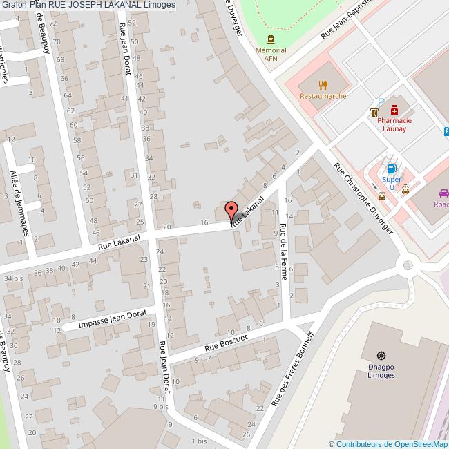 Rue JOSEPH LAKANAL Limoges