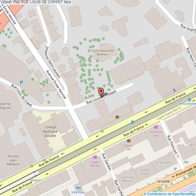 Rue LOUIS DE COPPET Nice
