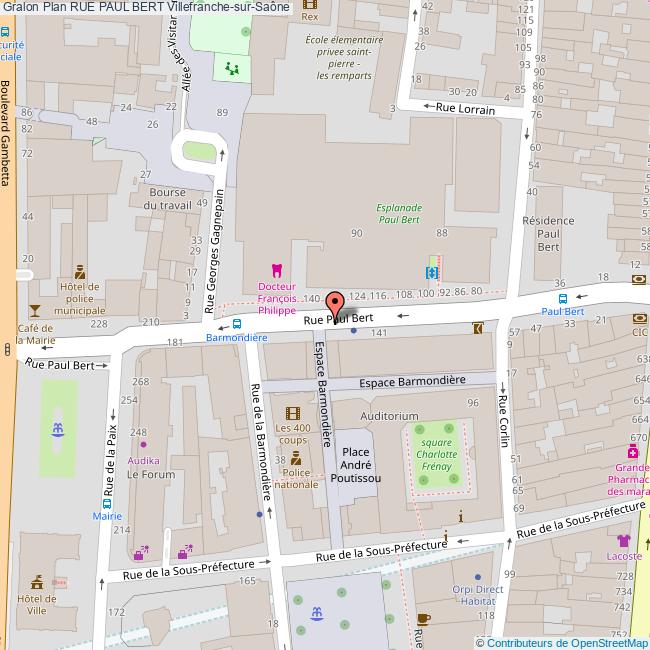 Rue PAUL BERT Villefranche-sur-Saône