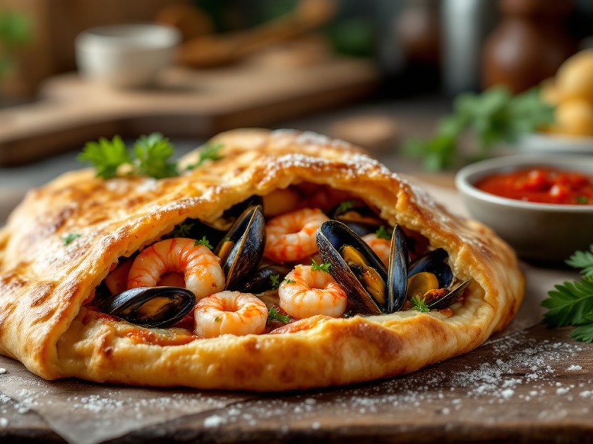Recette Calzone aux Fruits de Mer Délicieux et Facile à Préparer