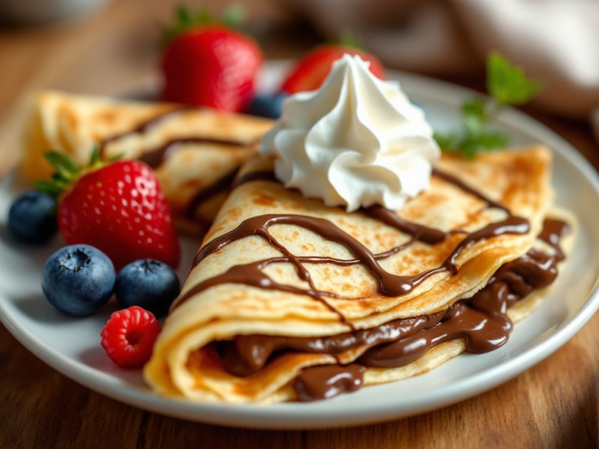 Recette Crêpe au Nutella et Chantilly : une douceur irrésistible