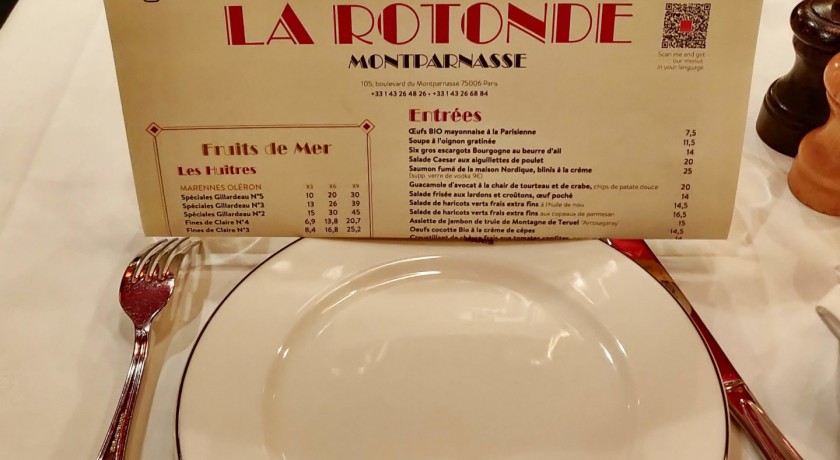 Restaurant La Rotonde Montparnasse Paris